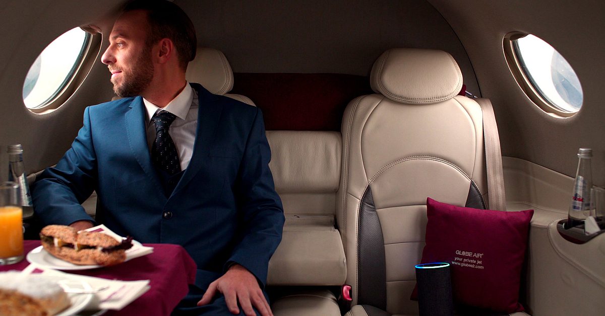 GlobeAir releases Alexa skill for private jet bookings • GlobeAir